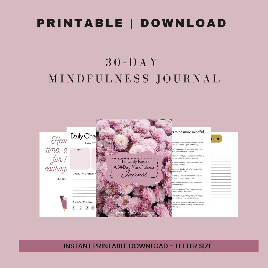 The Daily Reset: 30-day Mindfulness Journal – Cultivate Calm, Gratitude ...