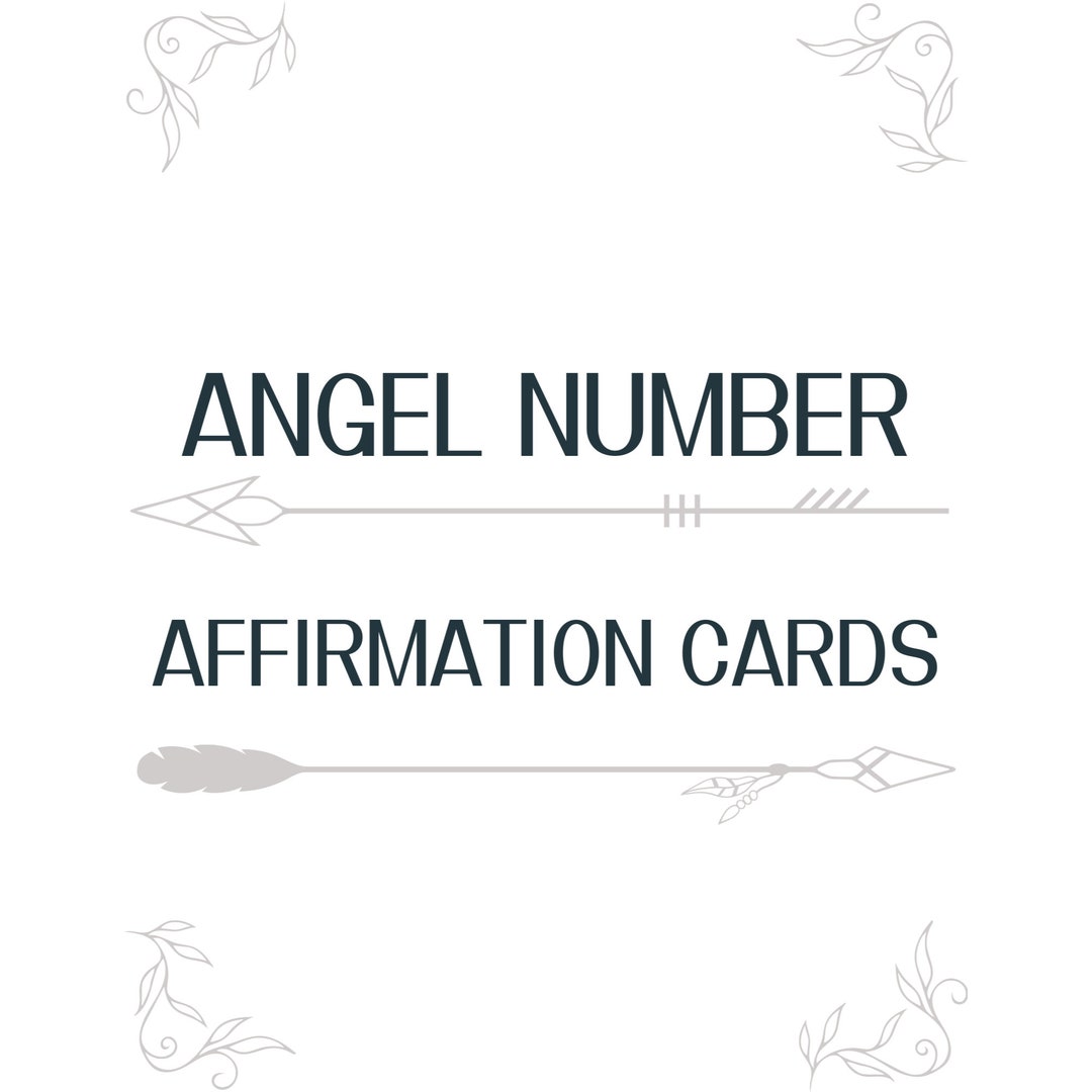 Ten Angel Number Affirmation Cards With Mystical Backgrounds Printable ...