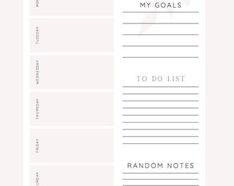 Winter Themed Weekly Planner Template - Etsy