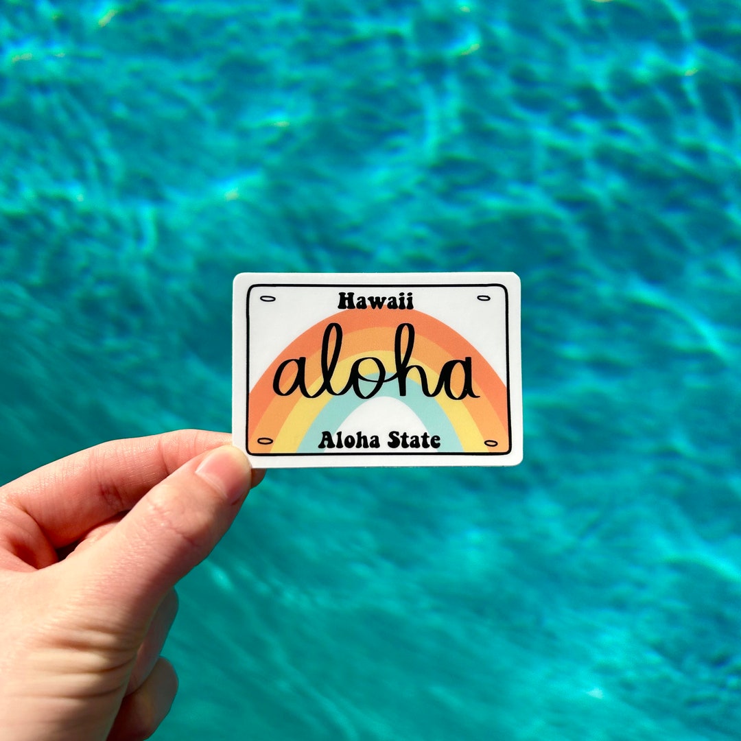 Hawaii License Plate Sticker | Cute and Trendy | Beachy Sticker ...