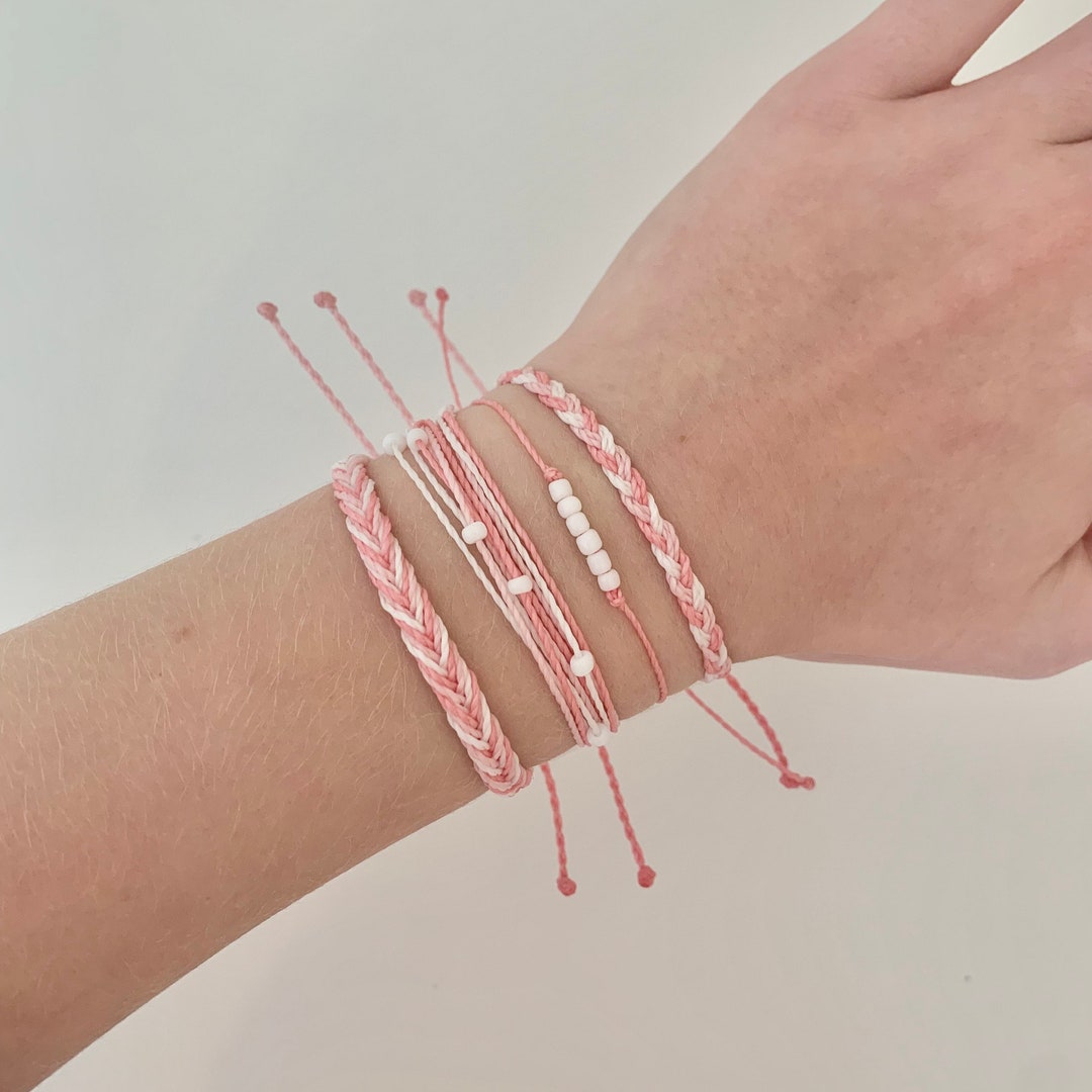 Pretty in Pink Bracelet Set | Trendy Jewelry | Adjustable, Waterproof ...