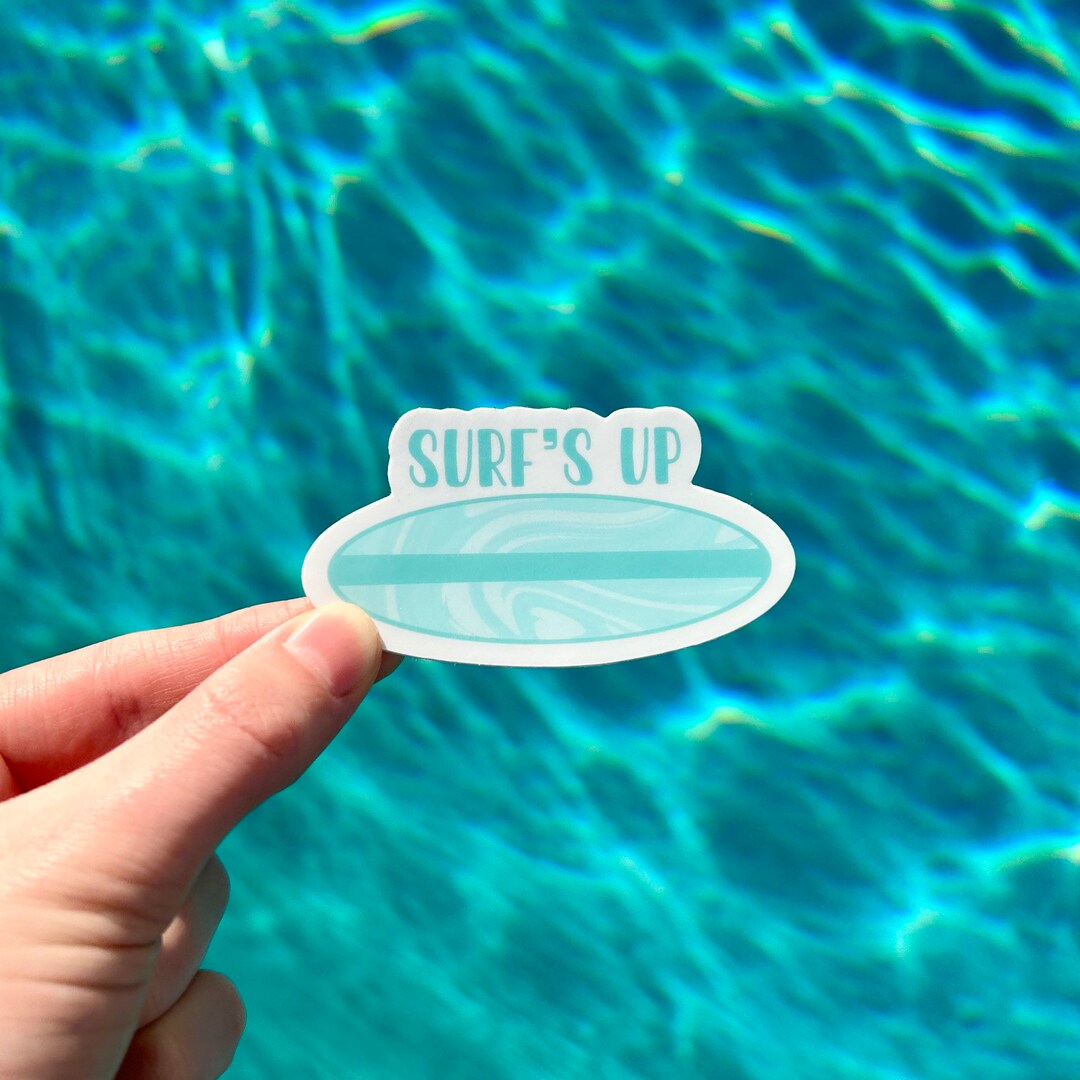Surf’s up Sticker | Surfboard | Cute and Trendy | Beachy Sticker ...