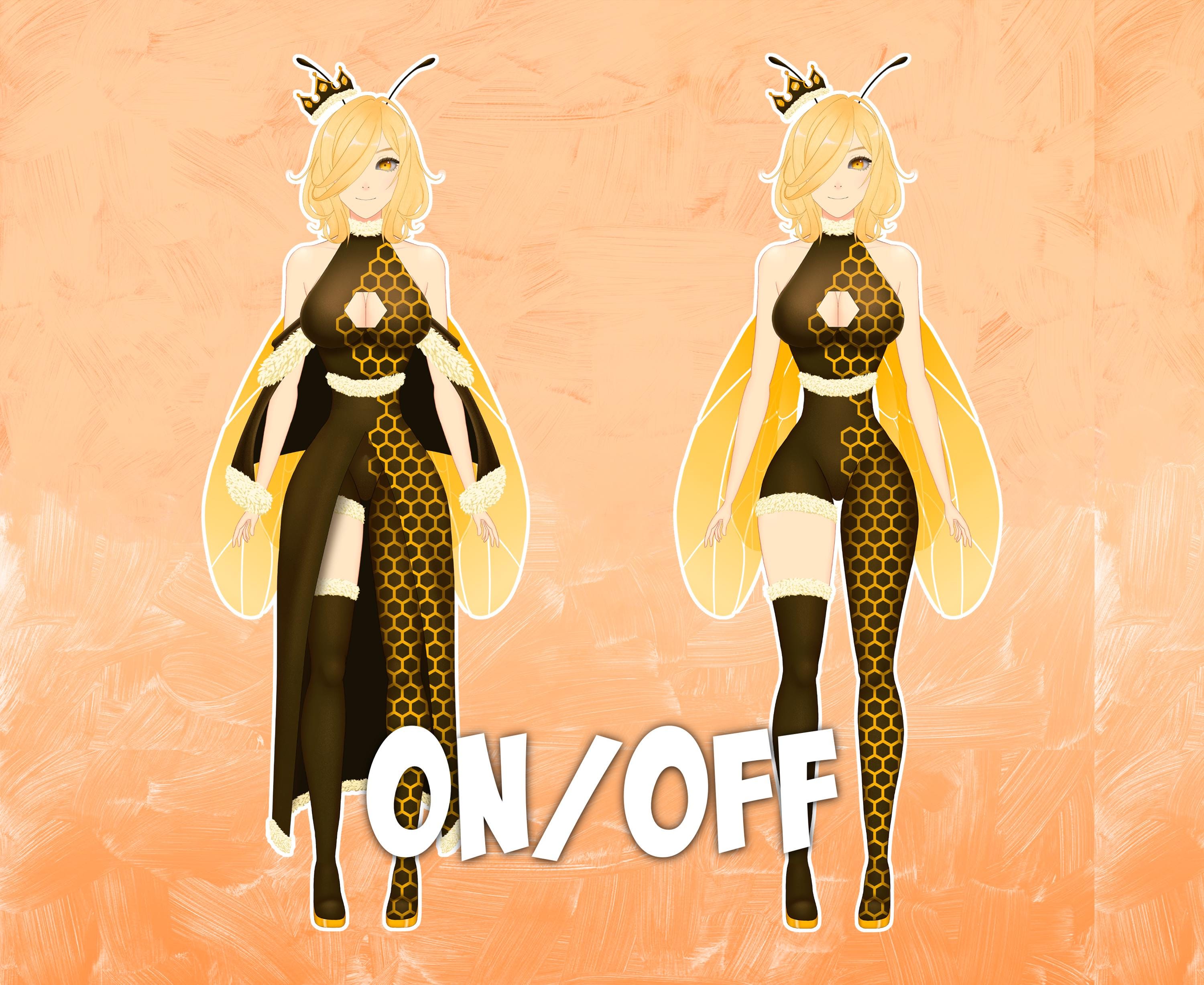 Queen Bee Vtuber Model | Live2d-ready PNG Layers | Premade Anime Vtuber ...