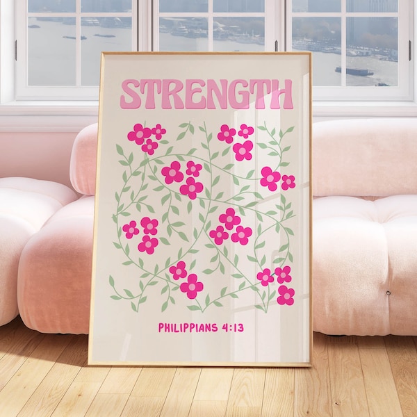 Christian Wall Art Blue and Pink - Etsy