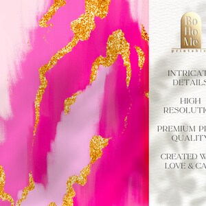 Pink Abstract Painting Preppy Room Decor, College Dorm Decor Colorful ...