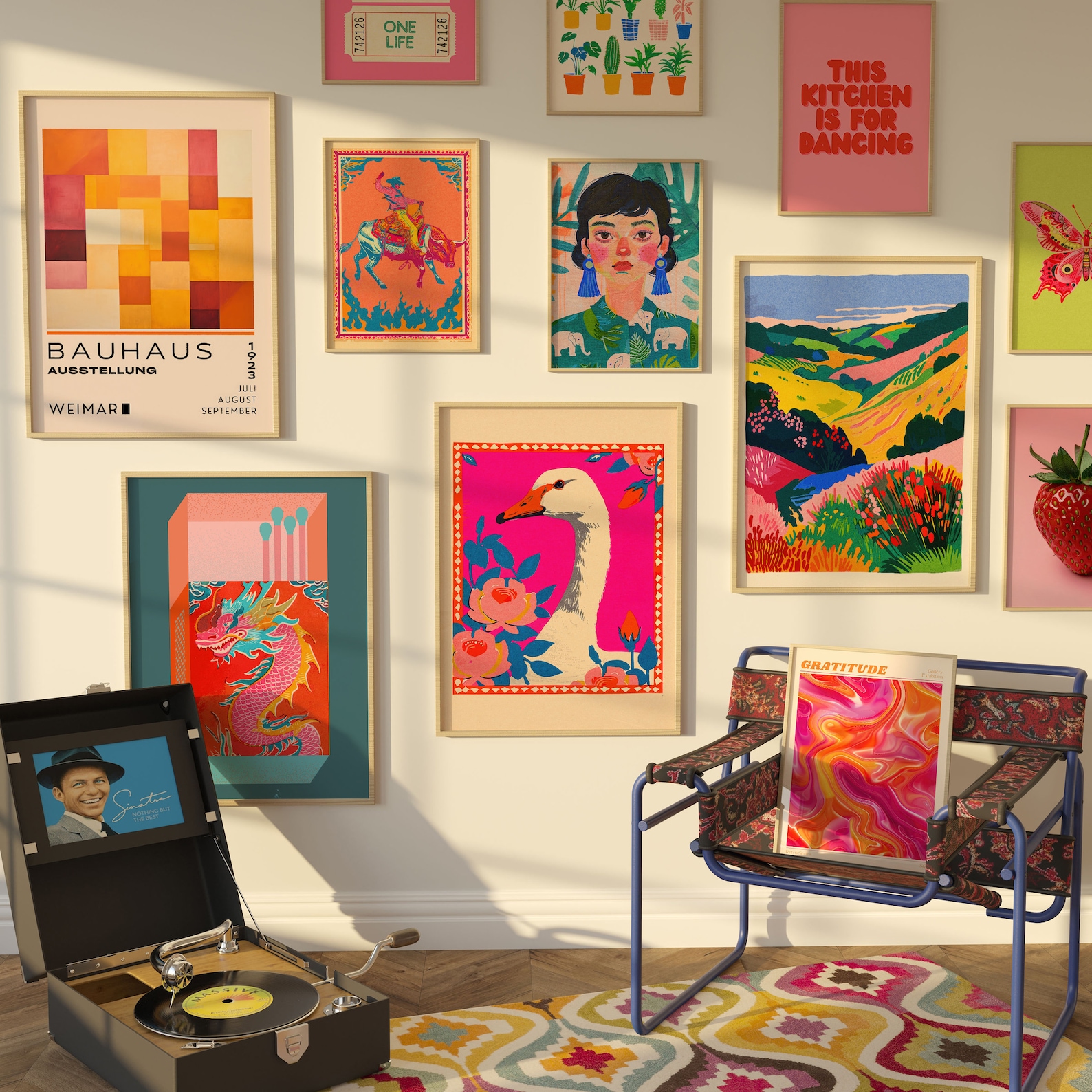 Dopamine Decor Gallery Wall Set of 150 Maximalist Art Prints, Dorm Wall ...