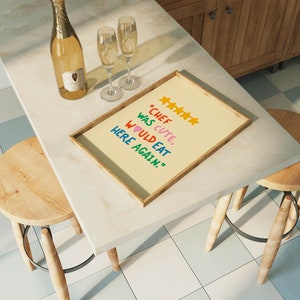 Cute Kitchen Poster Maximalist Decor, Kitchen Wall Art Food Decor Retro ...