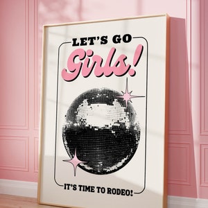 Cowgirl Western Art Funky Triptych Wall Art Bachelorette Decor, 3 Piece ...