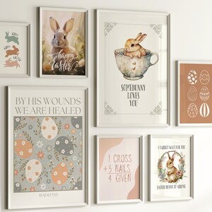 28 Easter Printables Mega Bundle Wall Art, Farmhouse Easter Decorations ...