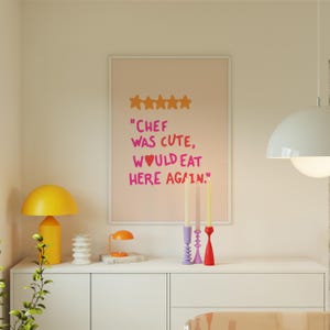 Funny Kitchen Poster Maximalist Wall Decor, Funny Wall Art Retro ...