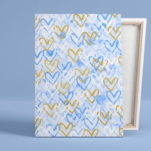 Blue Hearts Preppy Wall Art Printable Preppy Room Decor for - Etsy