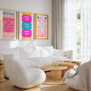 Daily Positive Affirmation Wall Art Teen Girls Room Decor, Retro Art ...