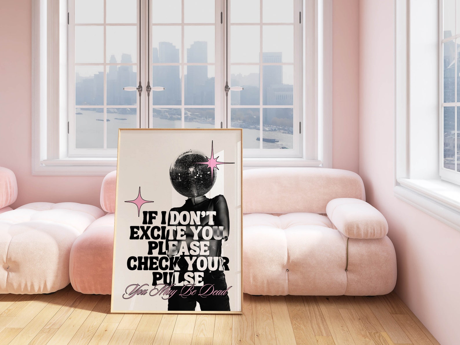 Retro Disco Art Print Funky Wall Art Cute Apartment Decor, Y2k Poster ...