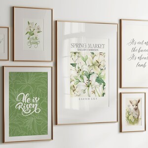 Christian Wall Art Set of 6 Prints Easter Decor, Easter Religious Bible ...