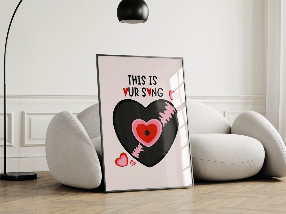 Pink Wall Art Trendy Apartmend Decor, Bedroom Wall Art Valentines Decor ...