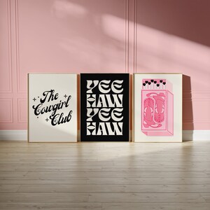 Coastal Cowgirl Western Art Funky Gallery Wall Art Set of 9, Trendy ...