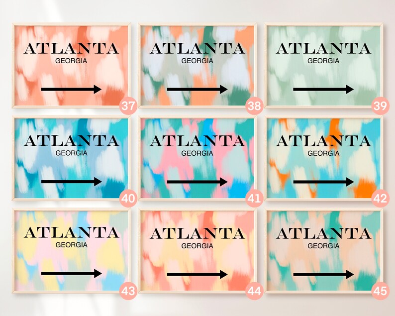 Custom Location Sign Preppy Wall Art Printable Dorm Decor - Etsy