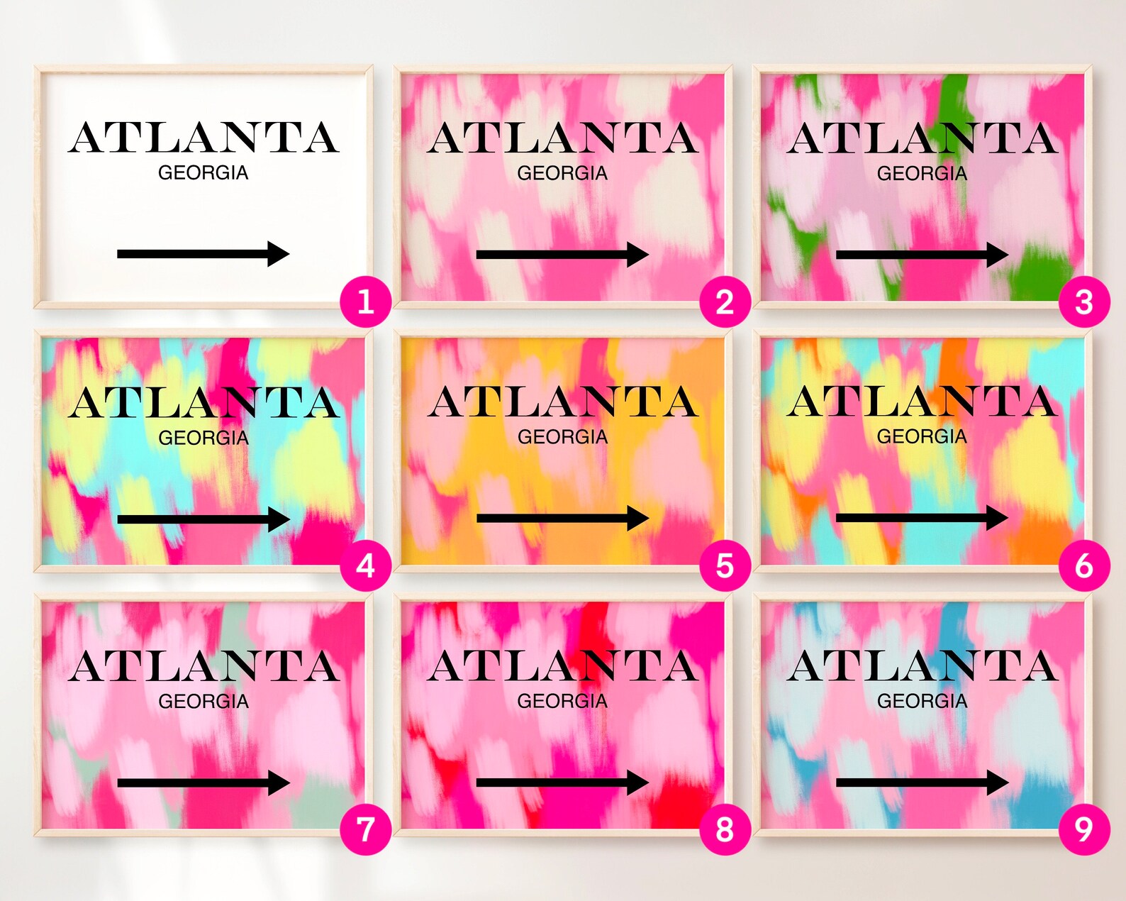 Custom Location Sign Preppy Wall Art Printable Dorm Decor - Etsy