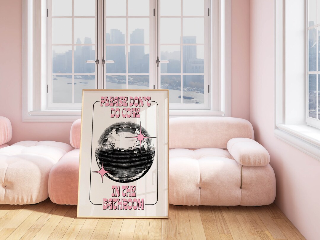 Don't Do Coke Funky Wall Art Preppy Room Decor, Aesthetic Poster Disco ...