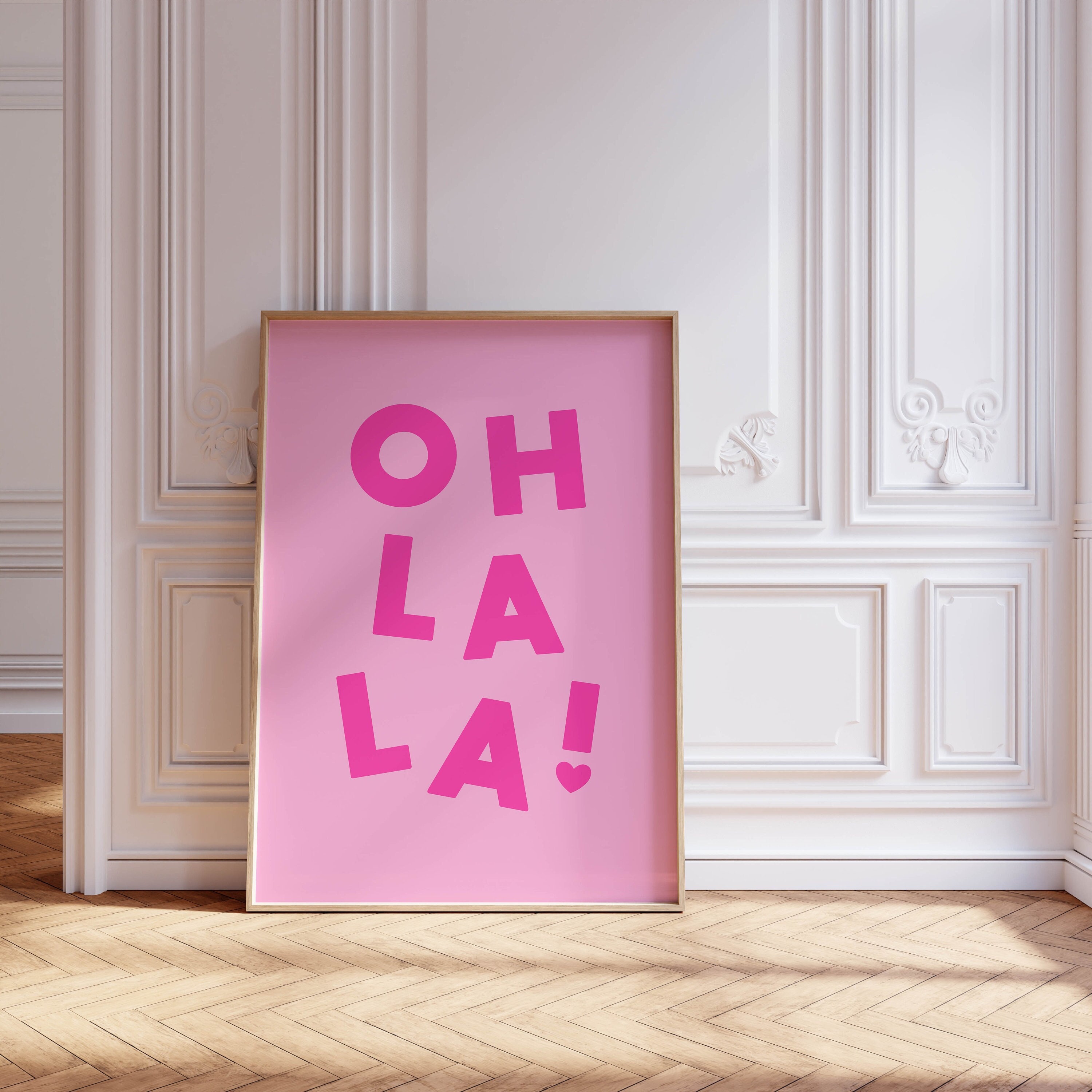 Typography Print Pink Room Decor Aesthetic, Pink Wall Art Trendy ...