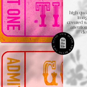 Pink Orange Wall Art Cowgirl Poster Cute Apartment Decor Aesthetic ...