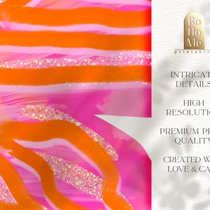 Pink Orange Split Butterfly Wall Art Set Preppy Y2k Room Decor for ...