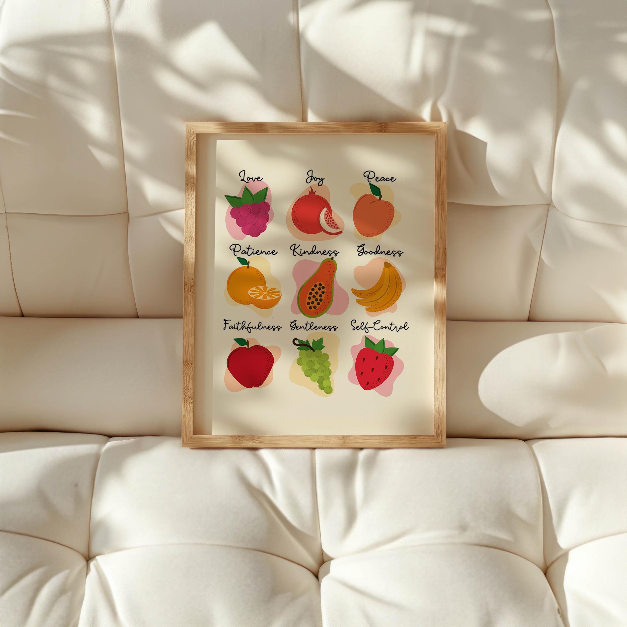 Fruit of the Spirit Wall Art for Dining Room Bohemian Decor, Bible ...