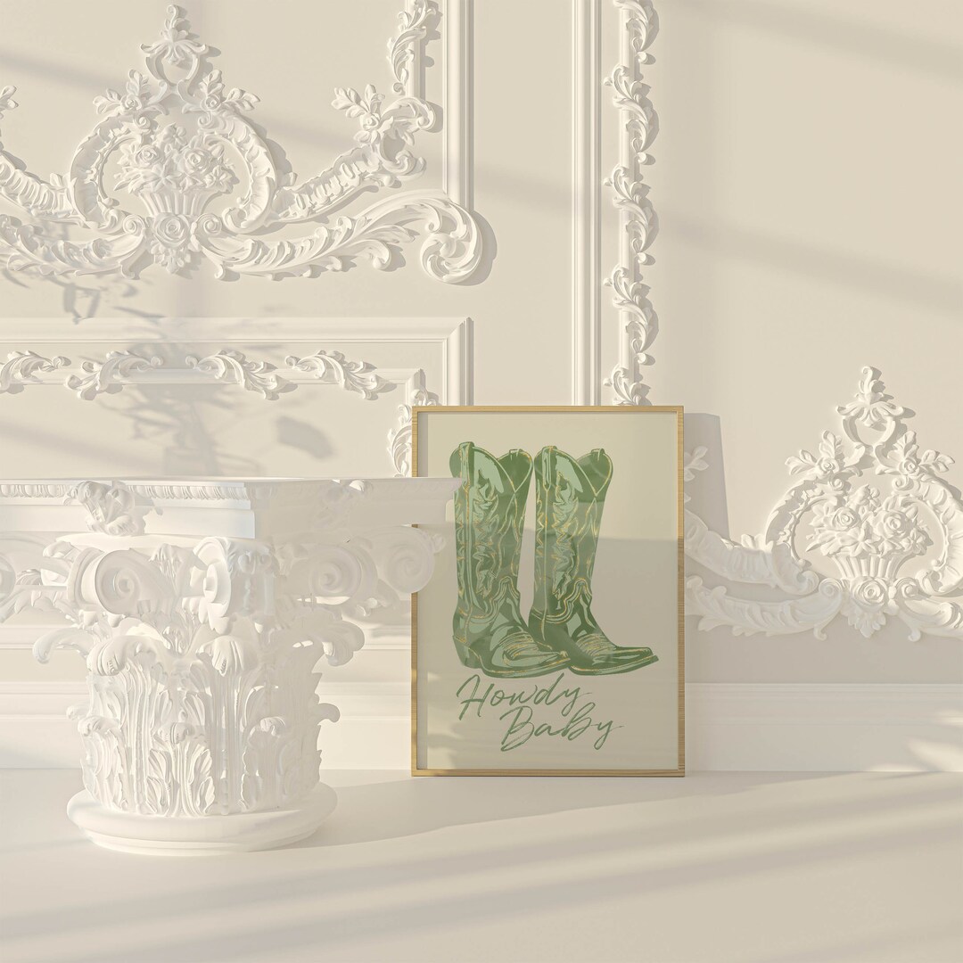 Sage Green Wall Art Western Decor Sassy Poster, Western Bedroom Cowgirl ...