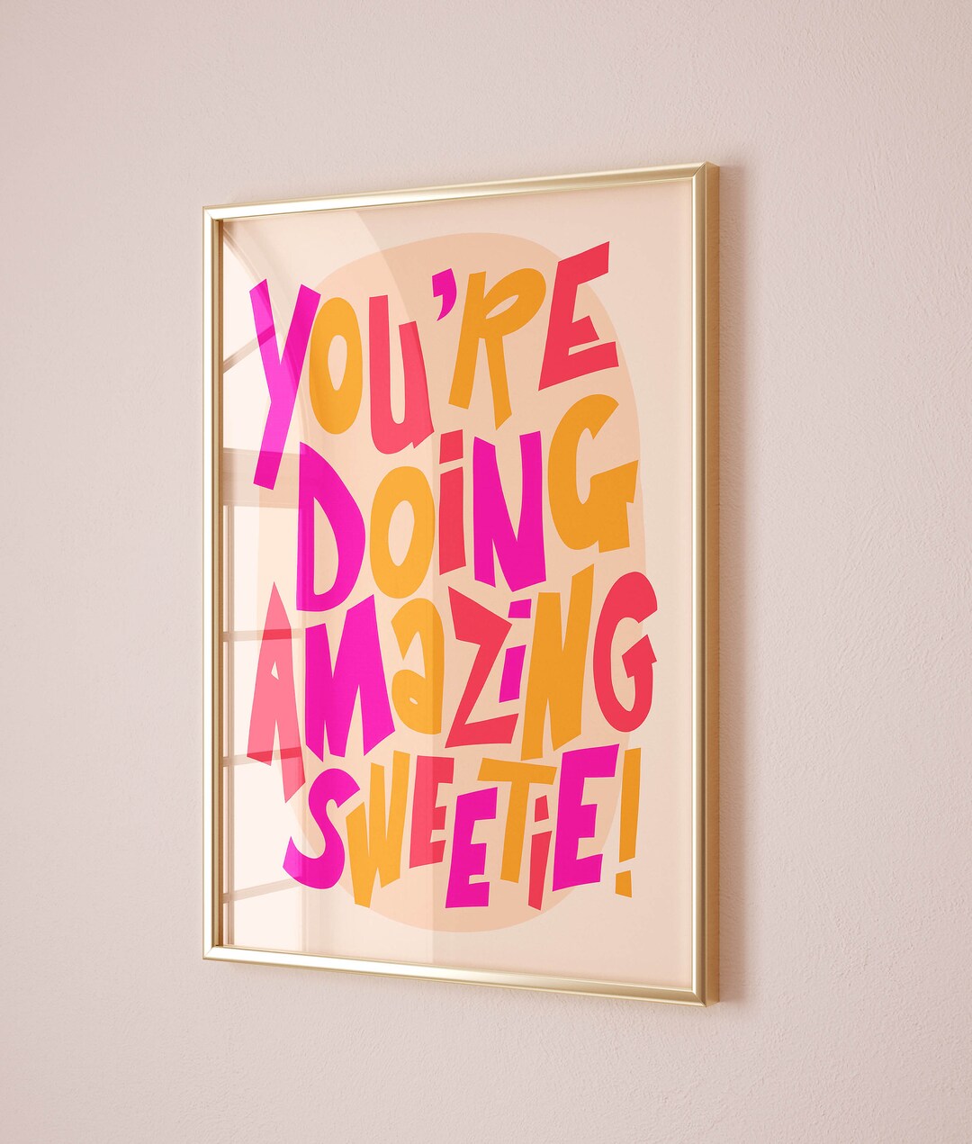 Affirmation Wall Art Teen Girl Room Decor Retro Art Print, Maximalist ...