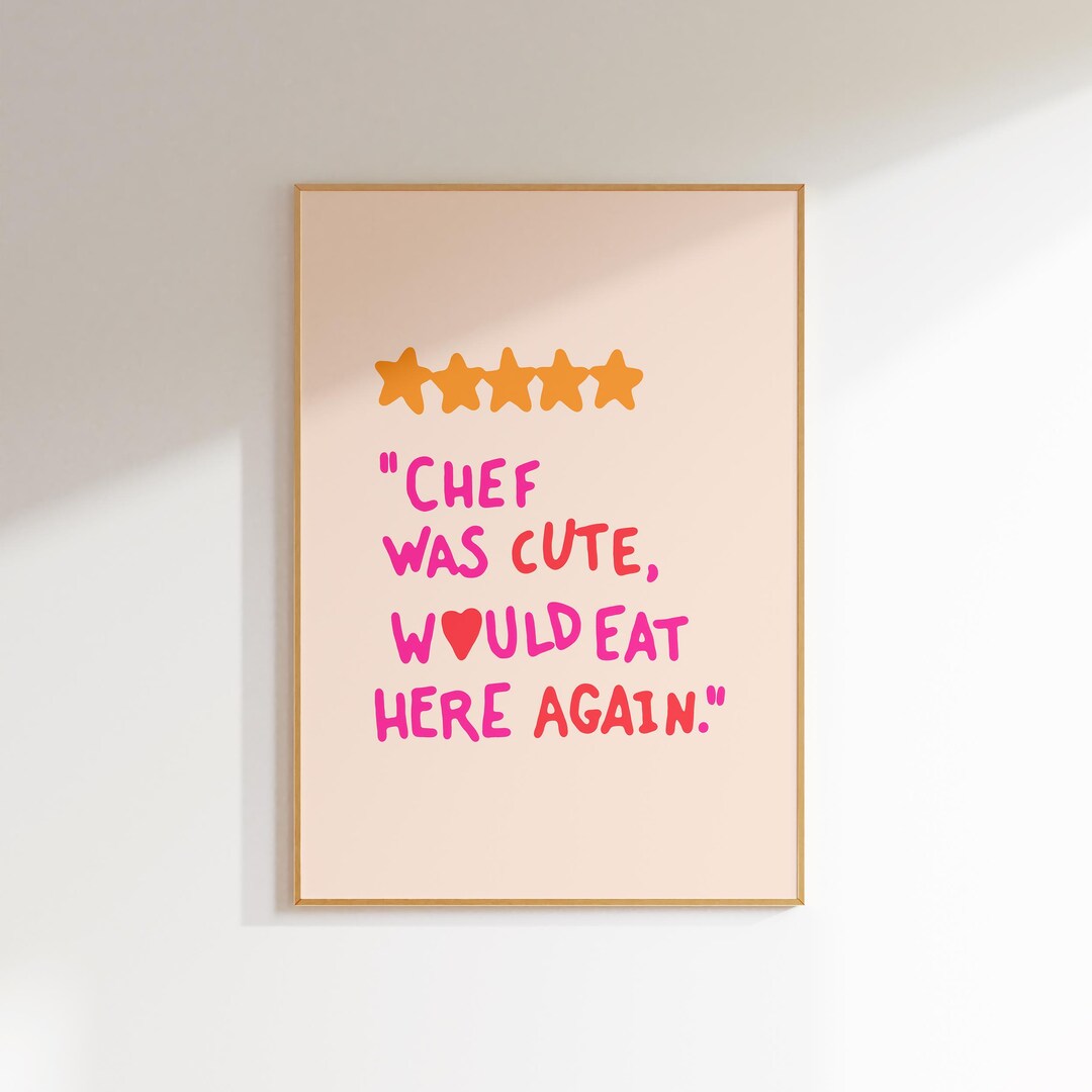 Funny Kitchen Poster Maximalist Wall Decor, Funny Wall Art Retro ...