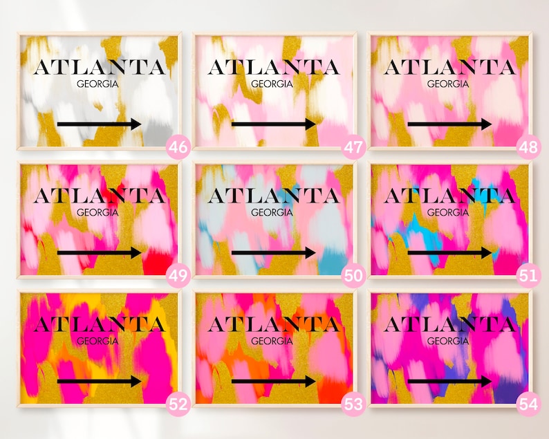 Custom Location Sign Preppy Wall Art Printable Dorm Decor - Etsy