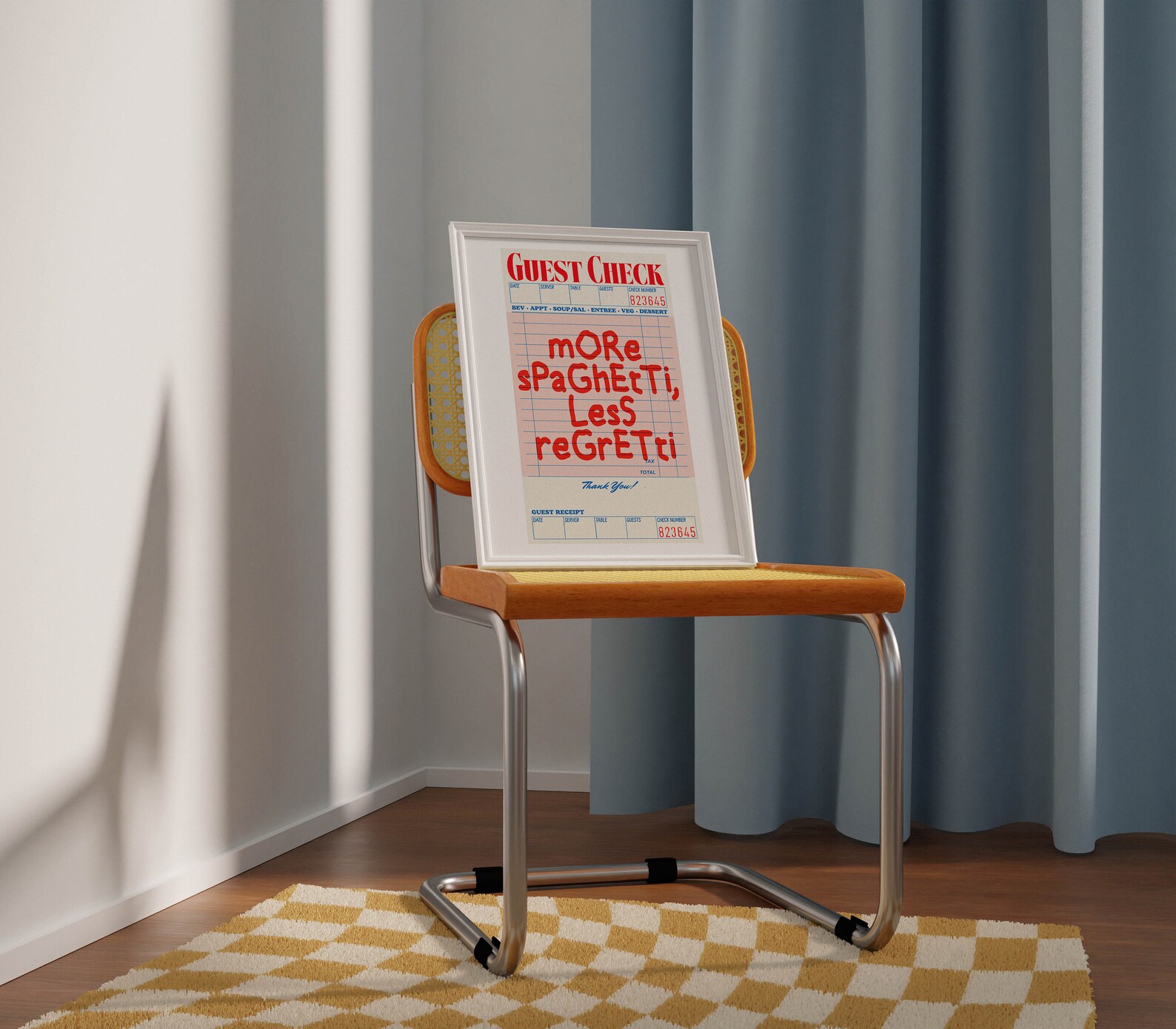 Guest Check Poster Funny Quote Wall Art Kitchen Decor Trendy - Etsy