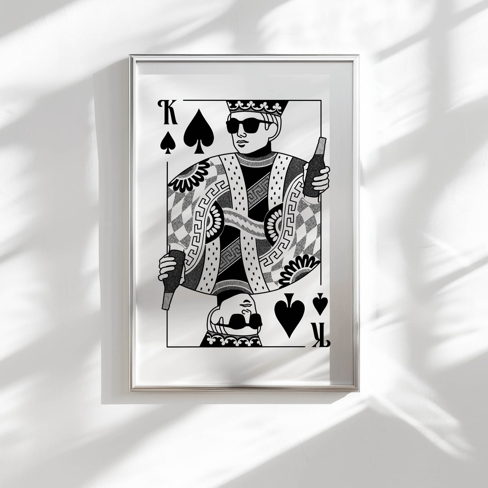 Poker Wall Art Apartment Decor Bar Cart Prints, Lucky You Print Retro ...