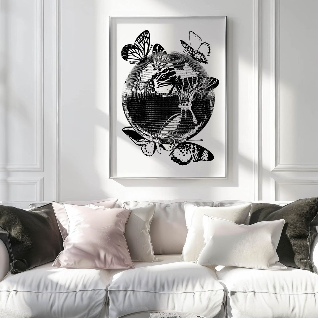 Retro Disco Art Print Out Poster Funky Decor, Y2k Poster Aesthetic Cute ...