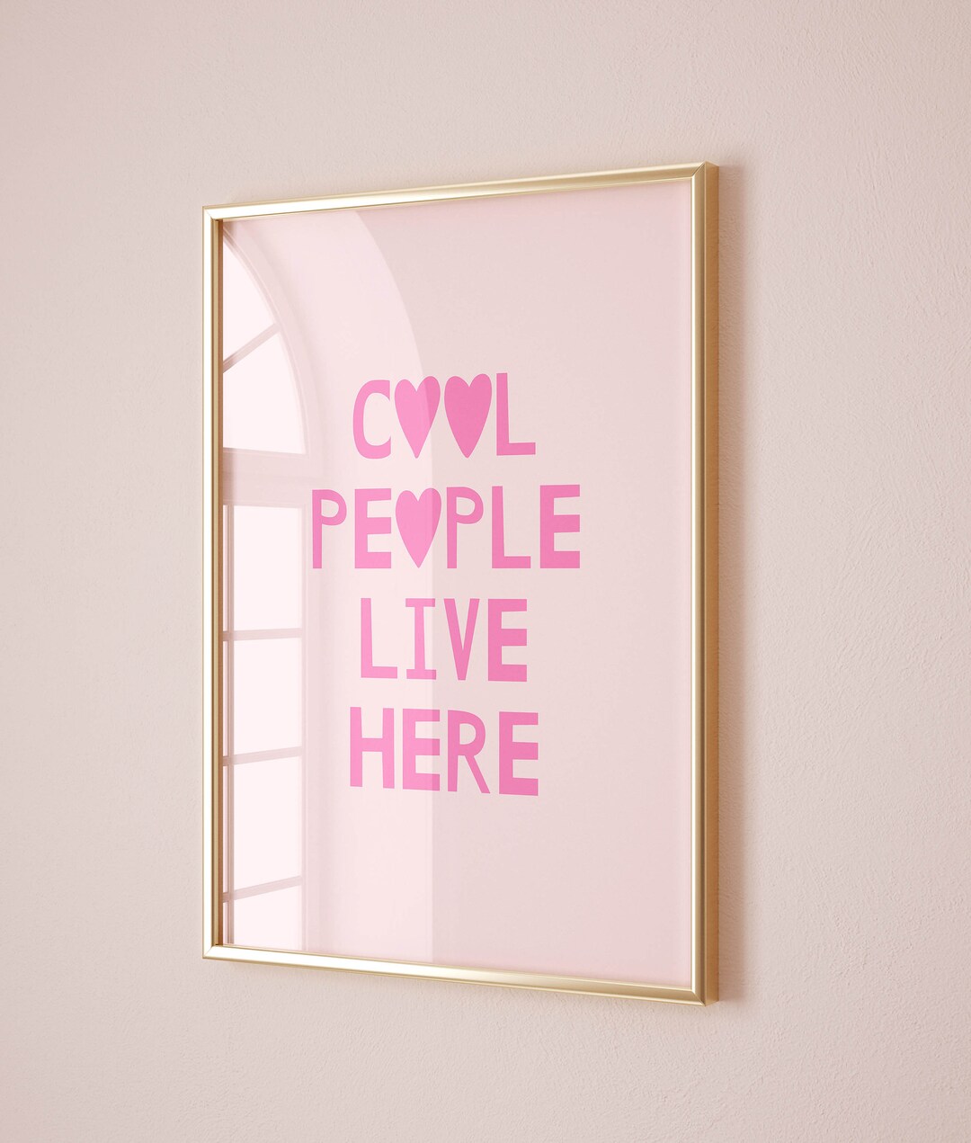 Funny Wall Art Pink Poster Living Room Decor, Girly Wall Art College ...