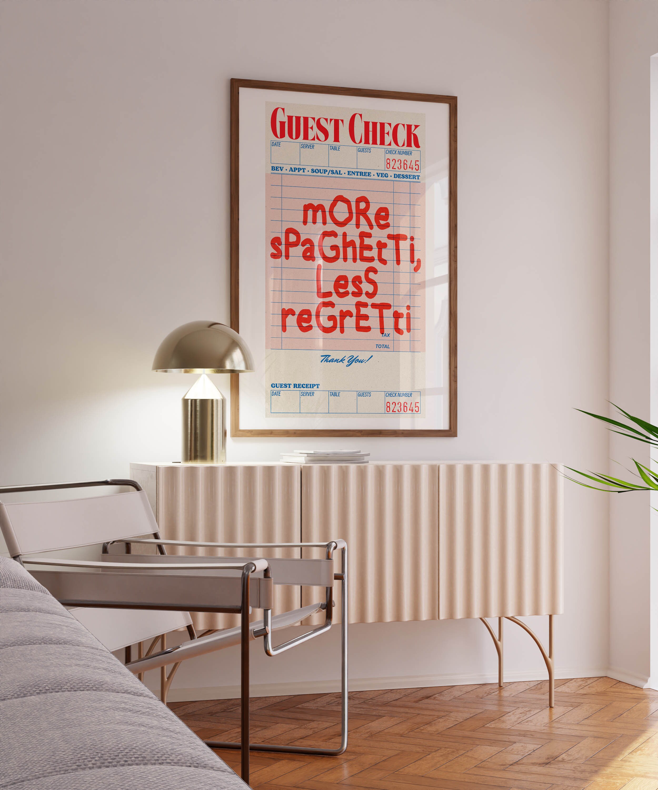Guest Check Poster Funny Quote Wall Art Kitchen Decor Trendy - Etsy