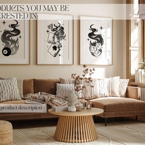 Lucky Girl Syndrome Black and White Art College Apartment Decor 3 Piece ...