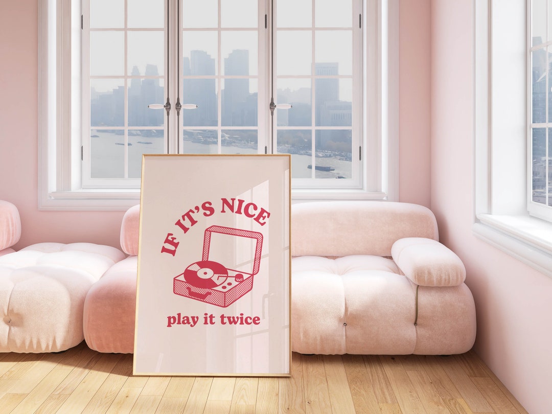 Vinyl Record Wall Art Retro Poster Music Quote Print Funky Home Decor ...