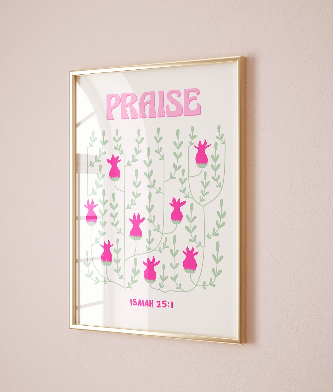 Christian Quotes Motivational Poster Pink Preppy Prints, Christian ...
