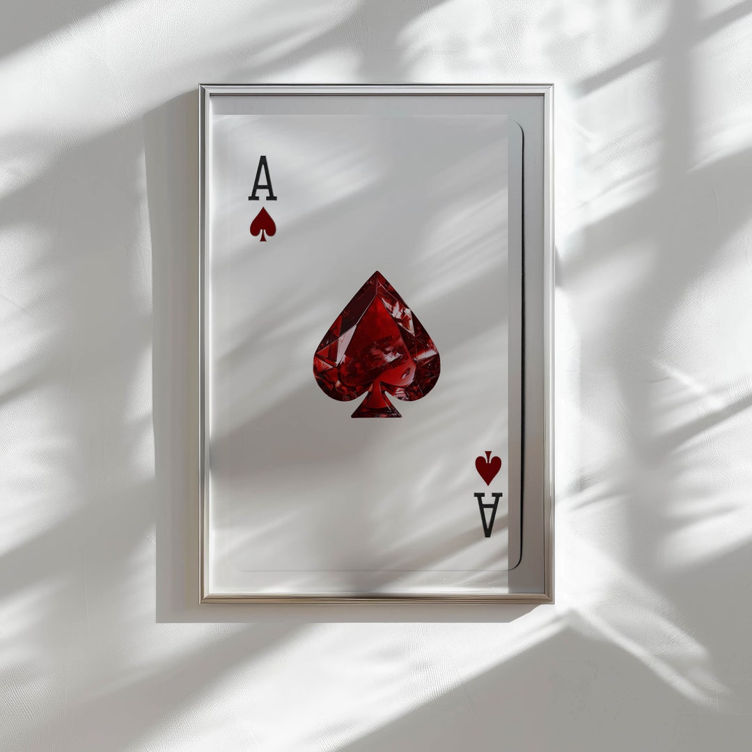 Ace of Spades Print Retro Aesthetic Room Decor, 70s Decor Trendy Prints ...