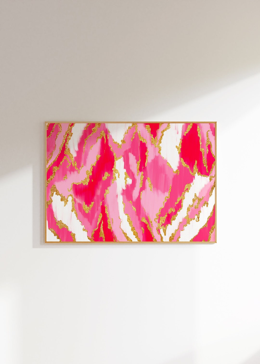 Pink Abstract Painting Preppy Room Decor College Dorm Decor - Etsy