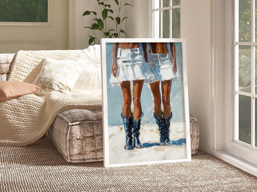 Coastal Cowgirl Western Artwork, Apartment Decor College Bedroom Wall ...