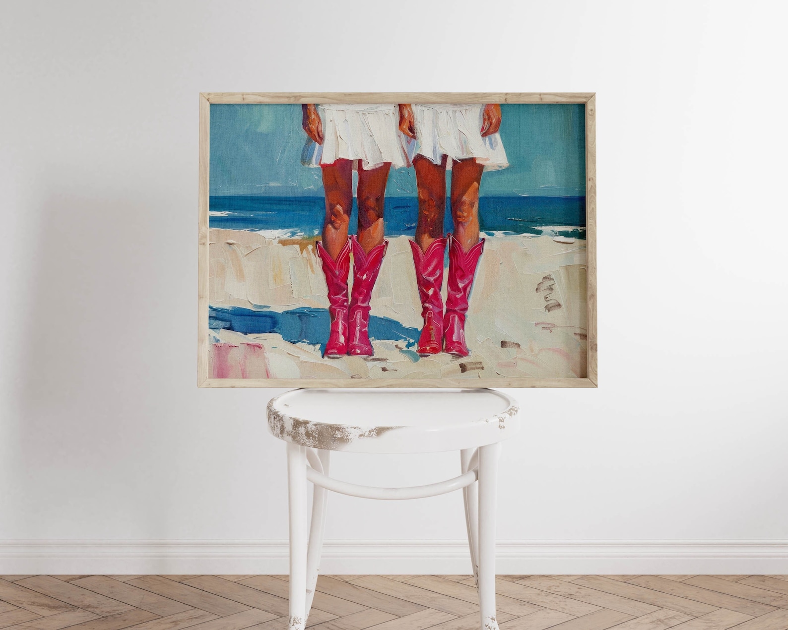 Coastal Cowgirl Western Artwork, Beach Wall Art Trendy Dorm Room Decor ...