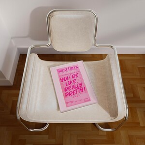 You're Like Really Pretty Guest Check Poster Dorm Decor, Funky Wall Art Retro Art Print Preppy ...