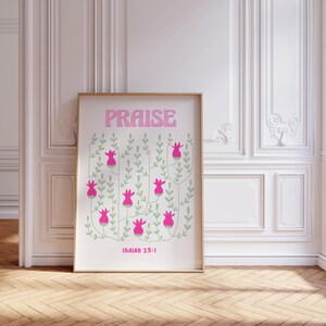 Christian Quotes Motivational Poster Pink Preppy Prints, Christian ...