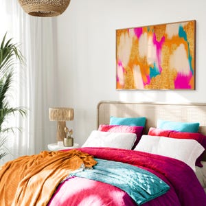 Maximalist Wall Art Preppy Prints Colorful Room Decor, Pink Wall Art ...