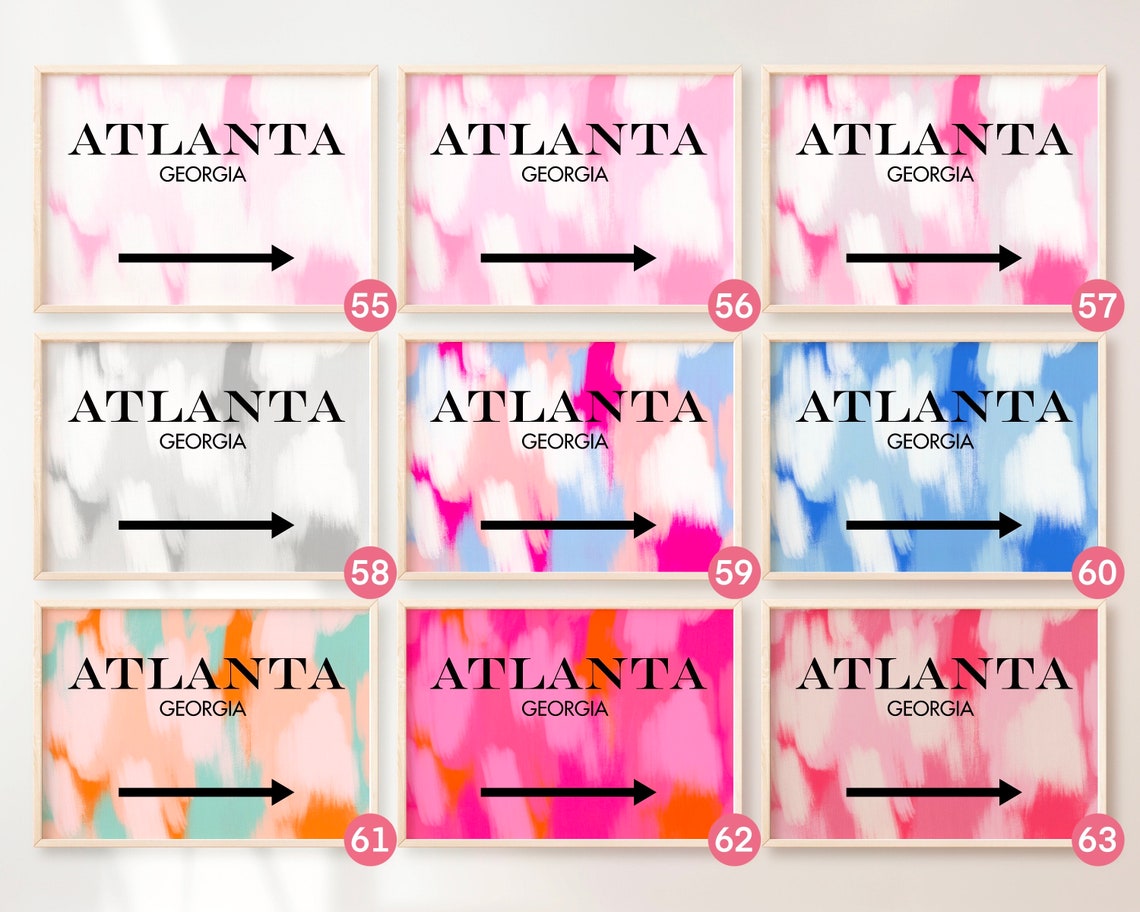 Custom Location Sign Preppy Wall Art Printable Dorm Decor - Etsy