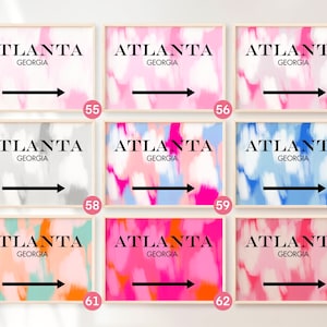 Custom Location Sign, Preppy Wall Art Printable, Dorm Decor for College ...