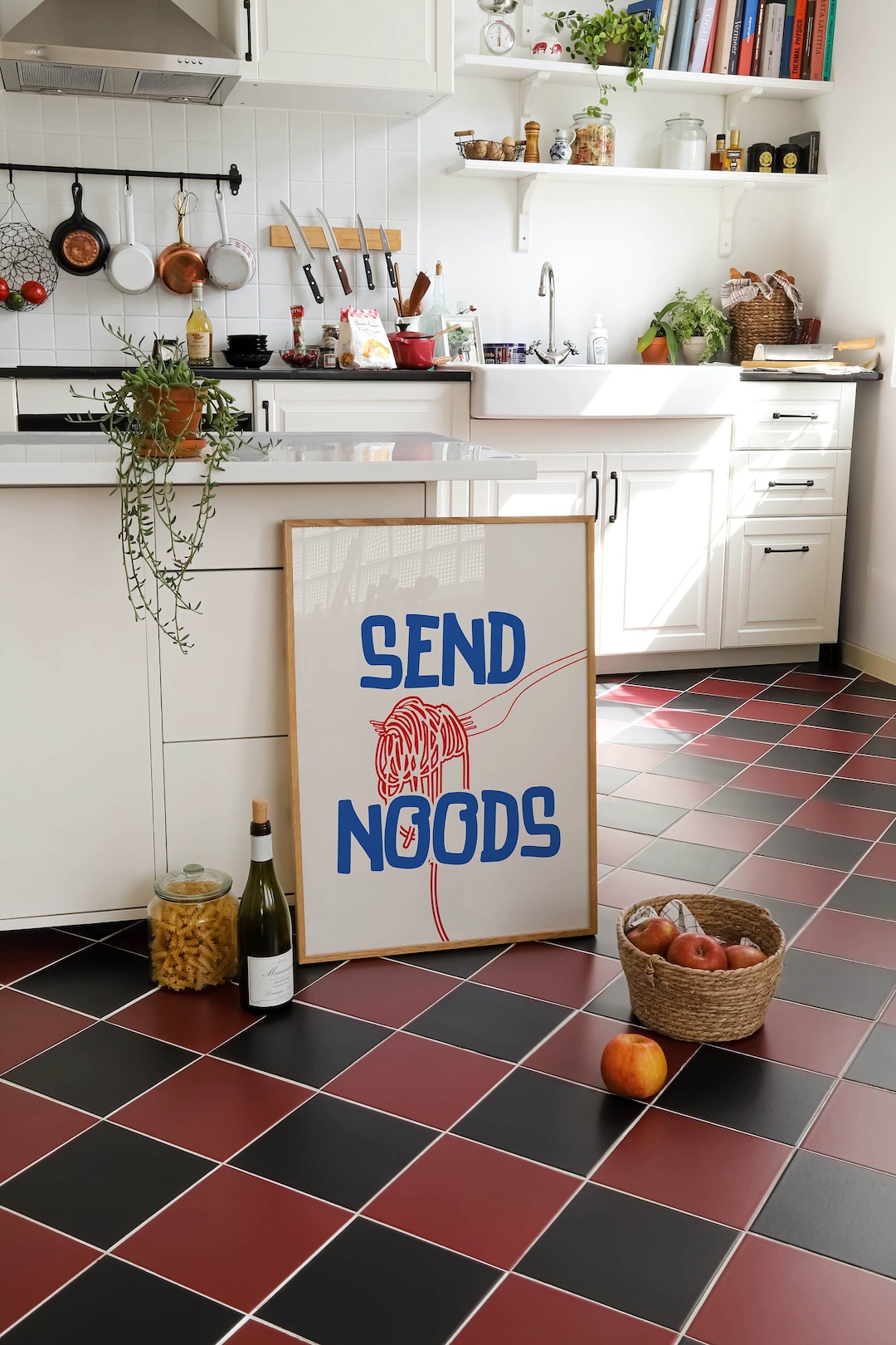 Food Art Trendy Print Kitchen Wall Decor, Funny Wall Art Kitchen Decor ...