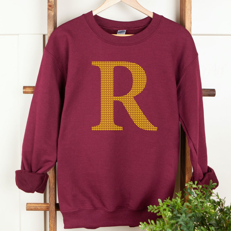 Weasley Sweater Personalized With Initial Custom Weasley - Etsy